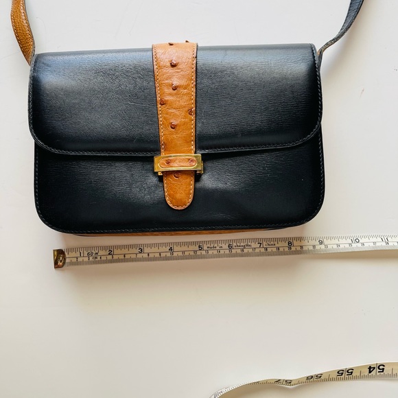 Lederer | Bags | Leather And Ostrich Vintage Shoulder Bag | Poshmark